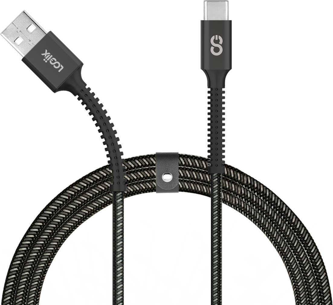 LOGiiX Armour+ 1.5M USB-A to USB-C - Black | tboothwireless