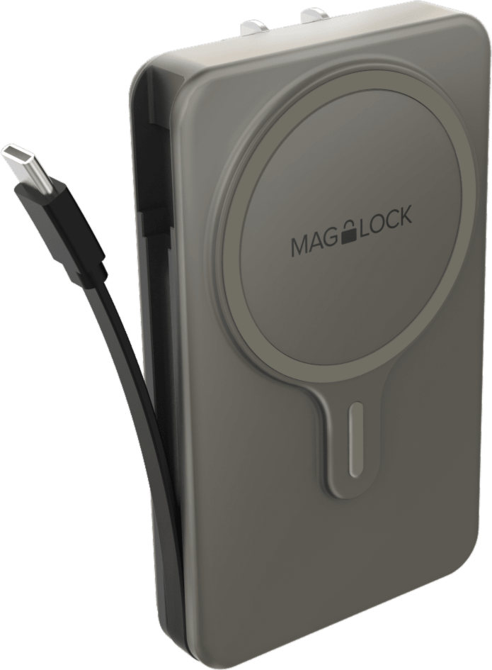 Maglock Hub All-In-One Wireless Power Bank 5000 mAh Black | tboothwireless